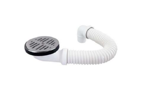 Shower Waste Flexi Dinger Chrome/Brass Grate - Bathrooms On A Budget