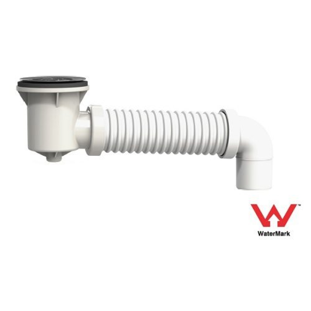 Bath Connector Flexible with Pop Down Waste 40mm - Bathrooms On A Budget