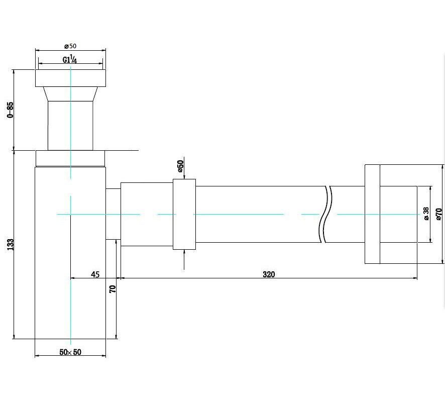 Handel Basin Bottle Trap Waste Chrome | Bathrooms on a Budget