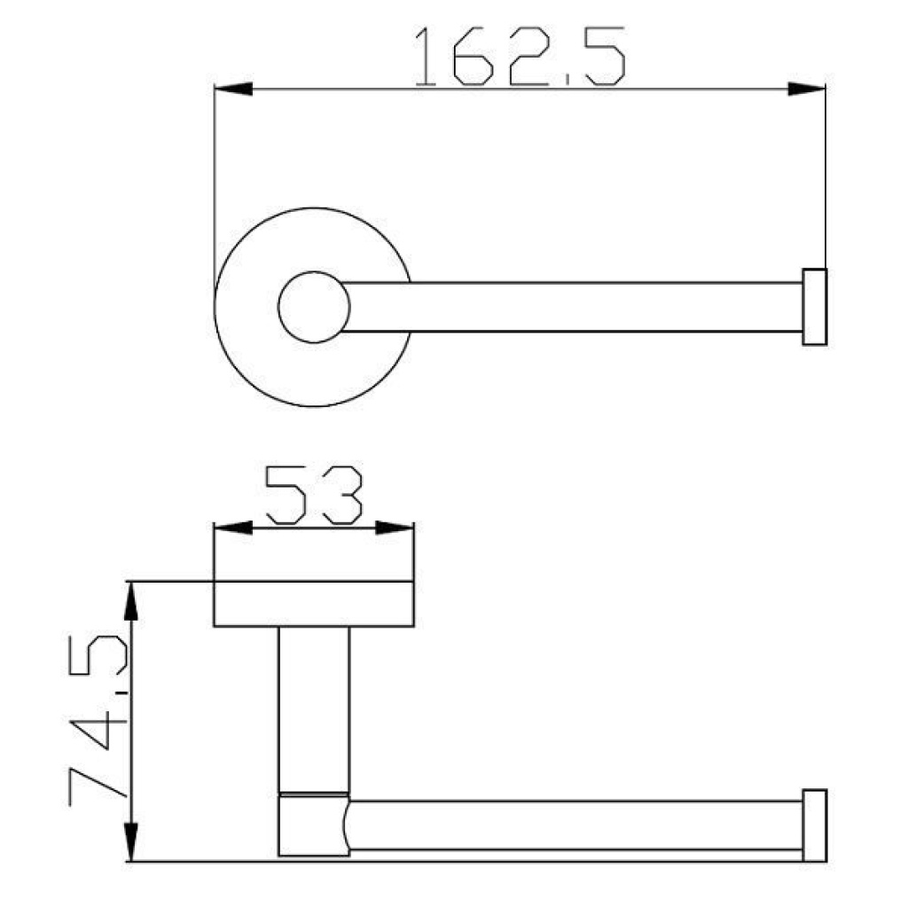 Rund Toilet Roll Holder Chrome