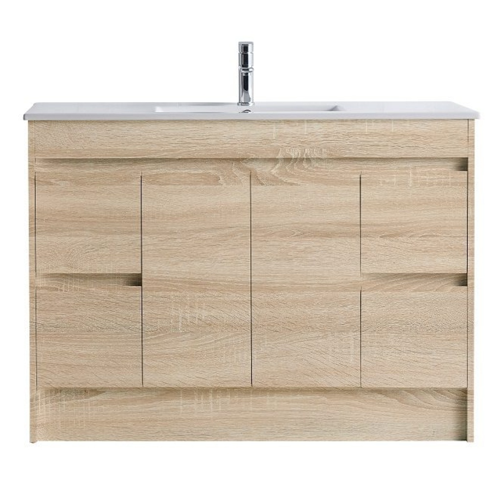 Marlo Matte Black 900mm Free Standing Vanity - Bathrooms On A Budget