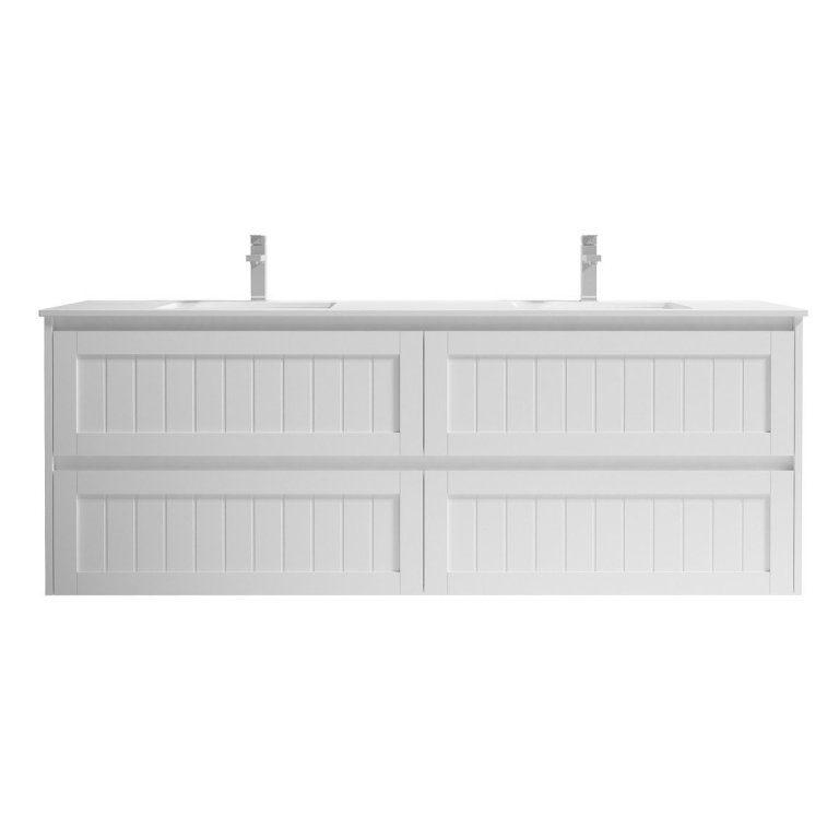 Heritage 900mm Wall Hung Vanity White - Bathrooms On A Budget