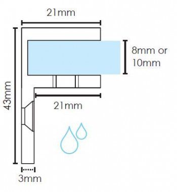 Purity Offset Wall Bracket Chrome - Bathrooms On A Budget