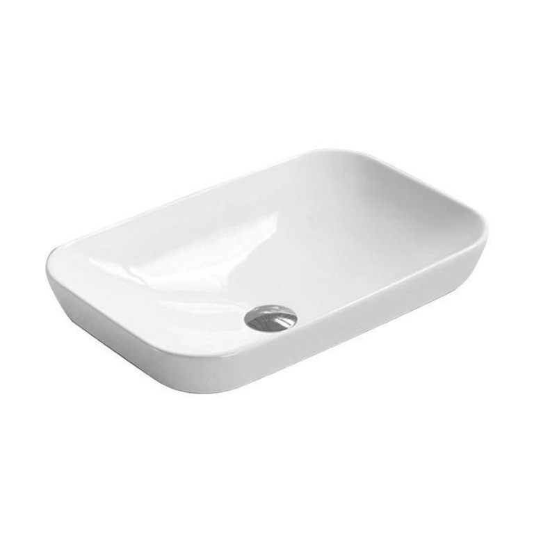 Sarah Semi Inset Basin Gloss White 440mm - Bathrooms On A Budget