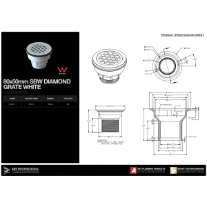 Plastic Shower Base Waste White | Bathrooms on a Budget