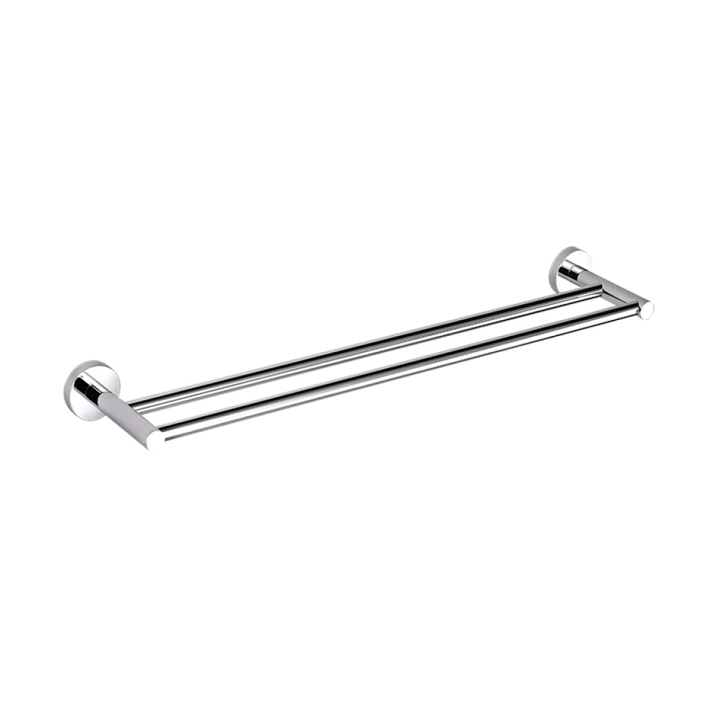 Rund Double Towel Rail 600mm Chrome