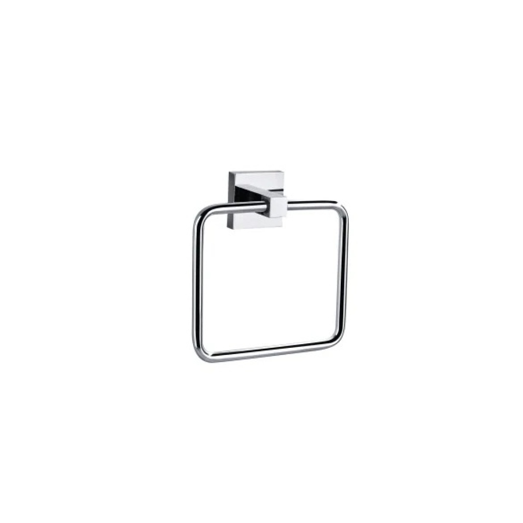 Eckig Hand Towel Ring Chrome