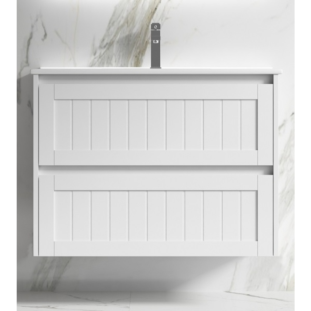 Heritage PVC 900 Vanity Finger Pull Wall Hung | Bathrooms on a Budget