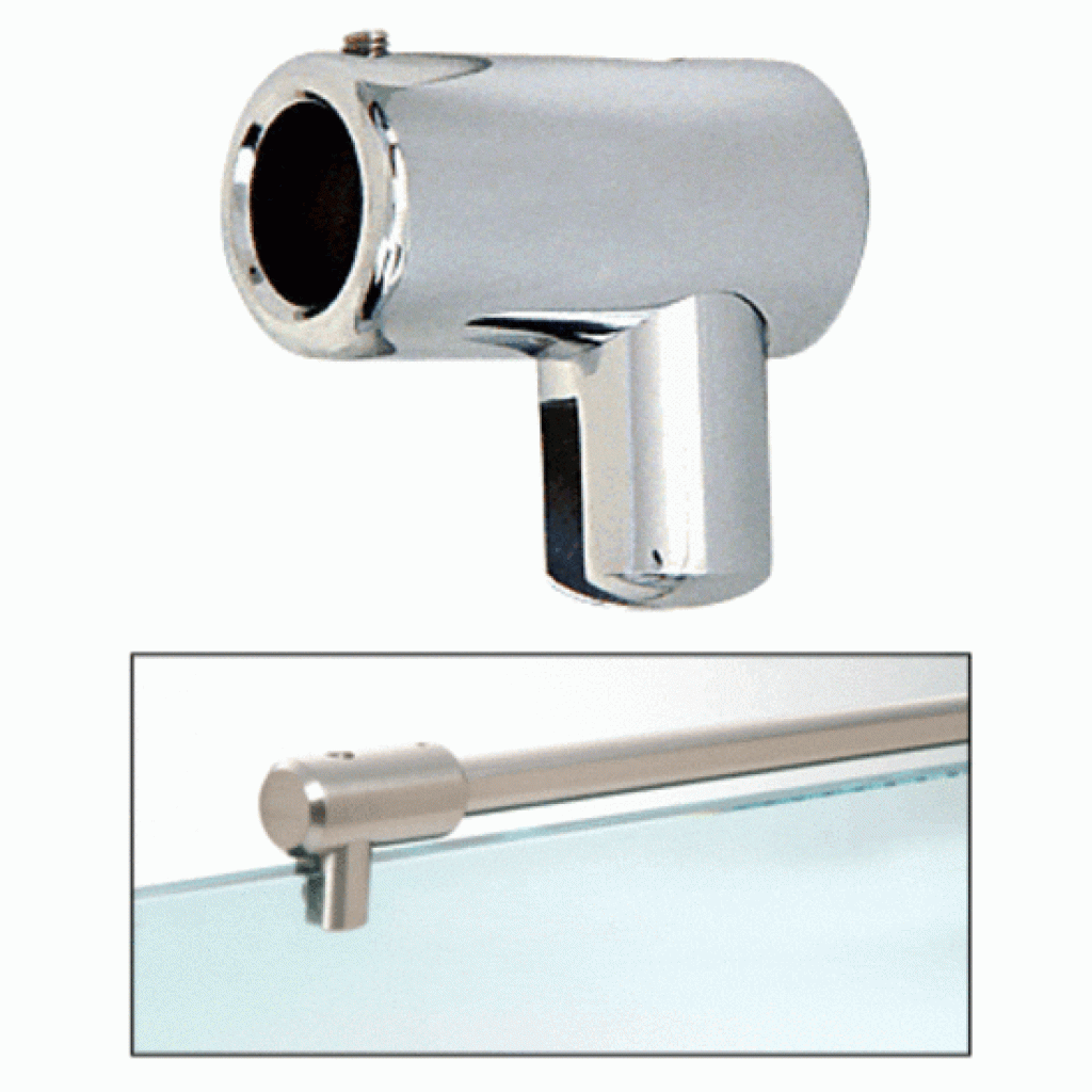 Support Bar Bracket 10mm Glass Chrome - Bathrooms On A Budget