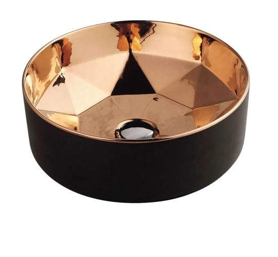 Starz Round Peerless Rose Gold / Black Basin | Bathrooms on a Budget