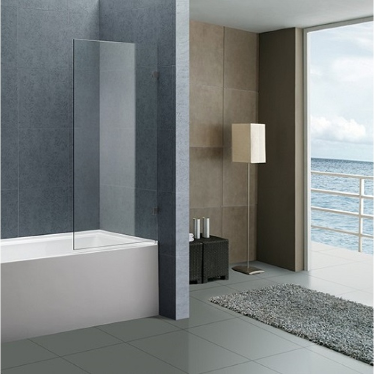 Frameless Bath Panel Fixed 900mm | Bathrooms on a Budget
