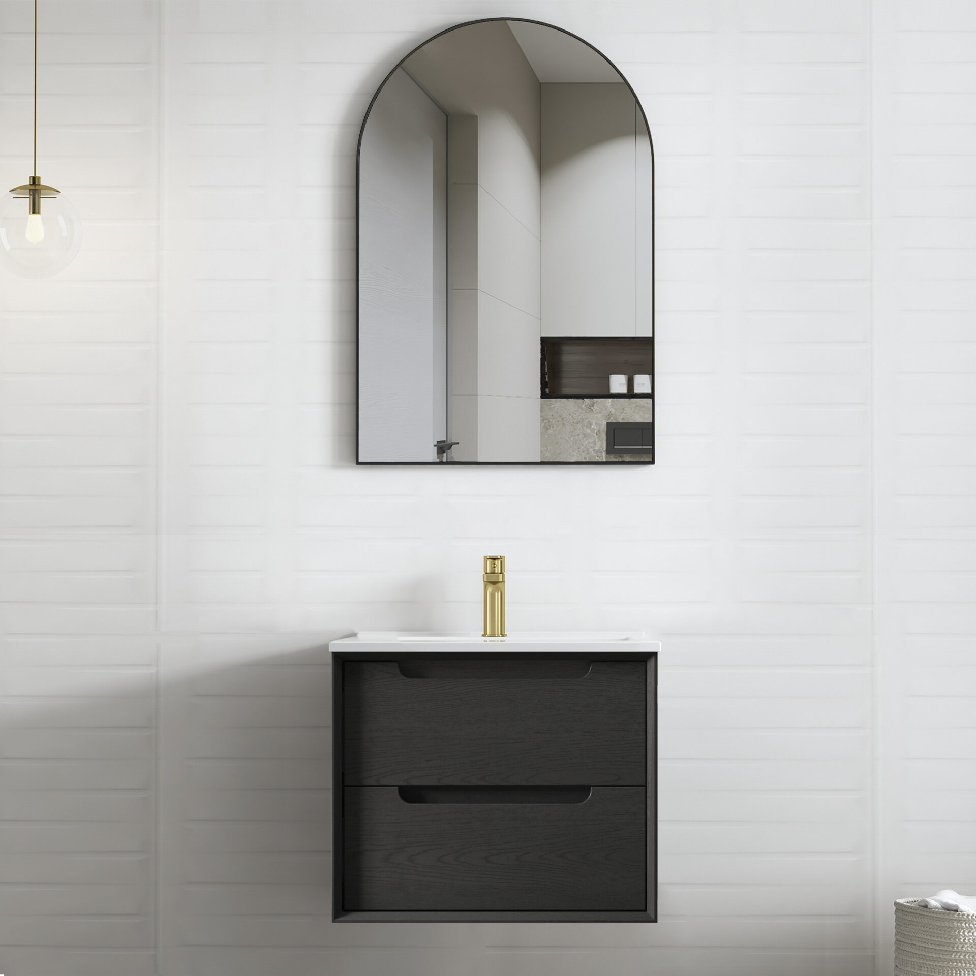 Archie Matte Black Framed Mirror | Bathrooms on a Budget