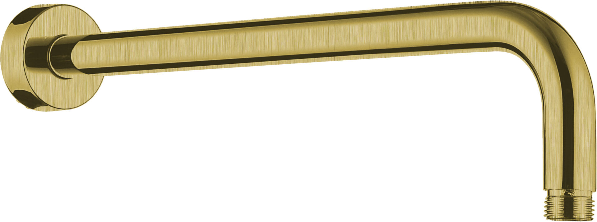 Rund Curve Wall Shower Arm Brushed Gold