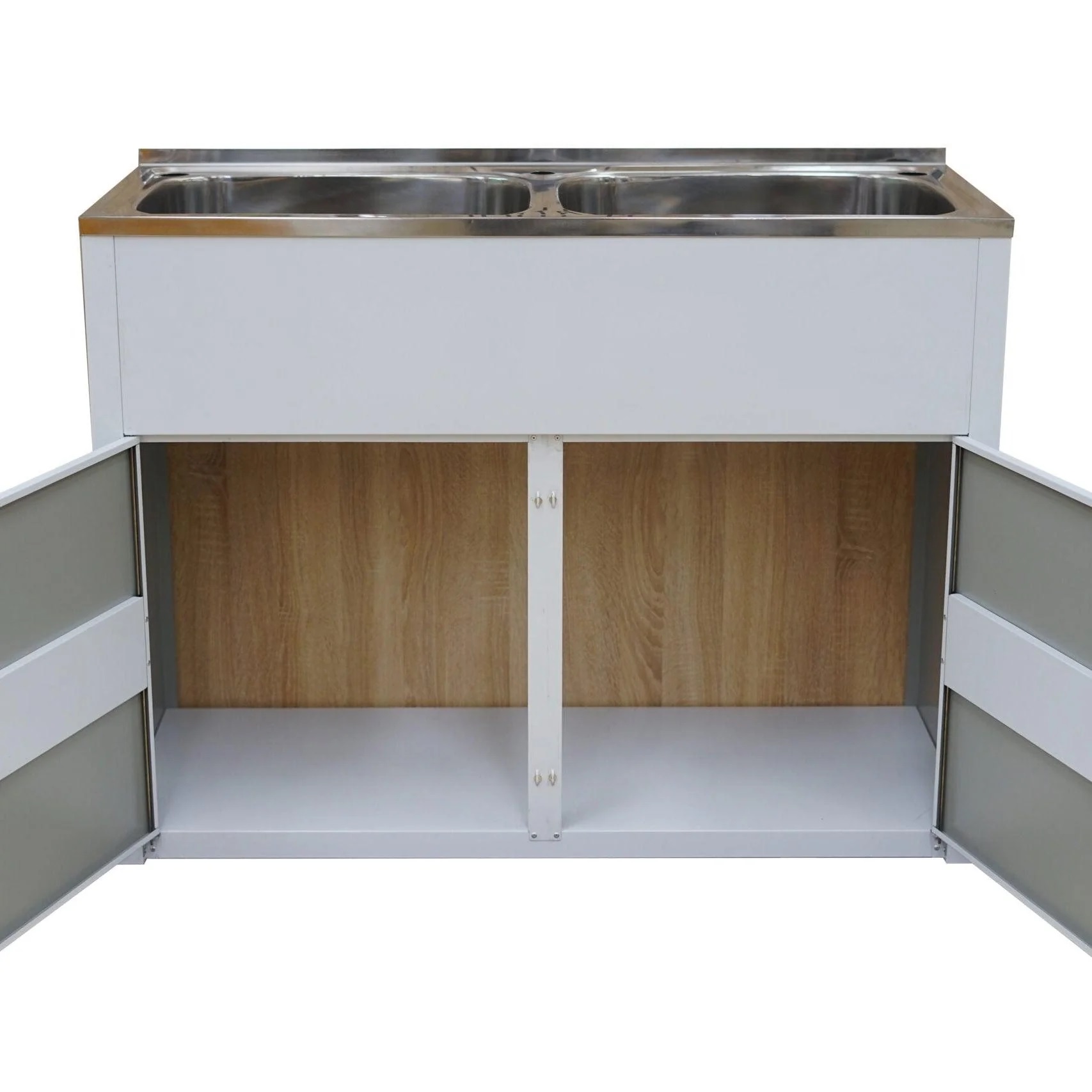 Laundry Tub & Cabinet Double Bowl