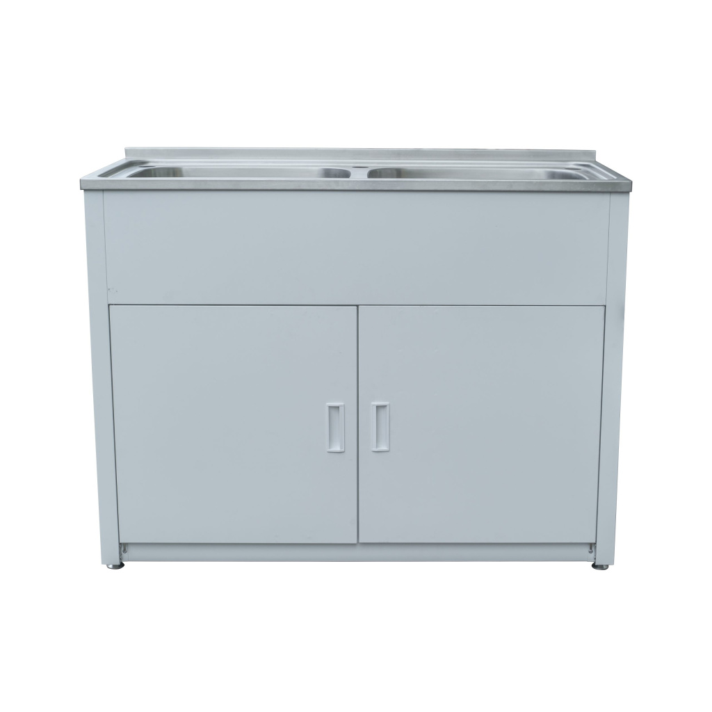 Laundry Tub & Cabinet Double Bowl