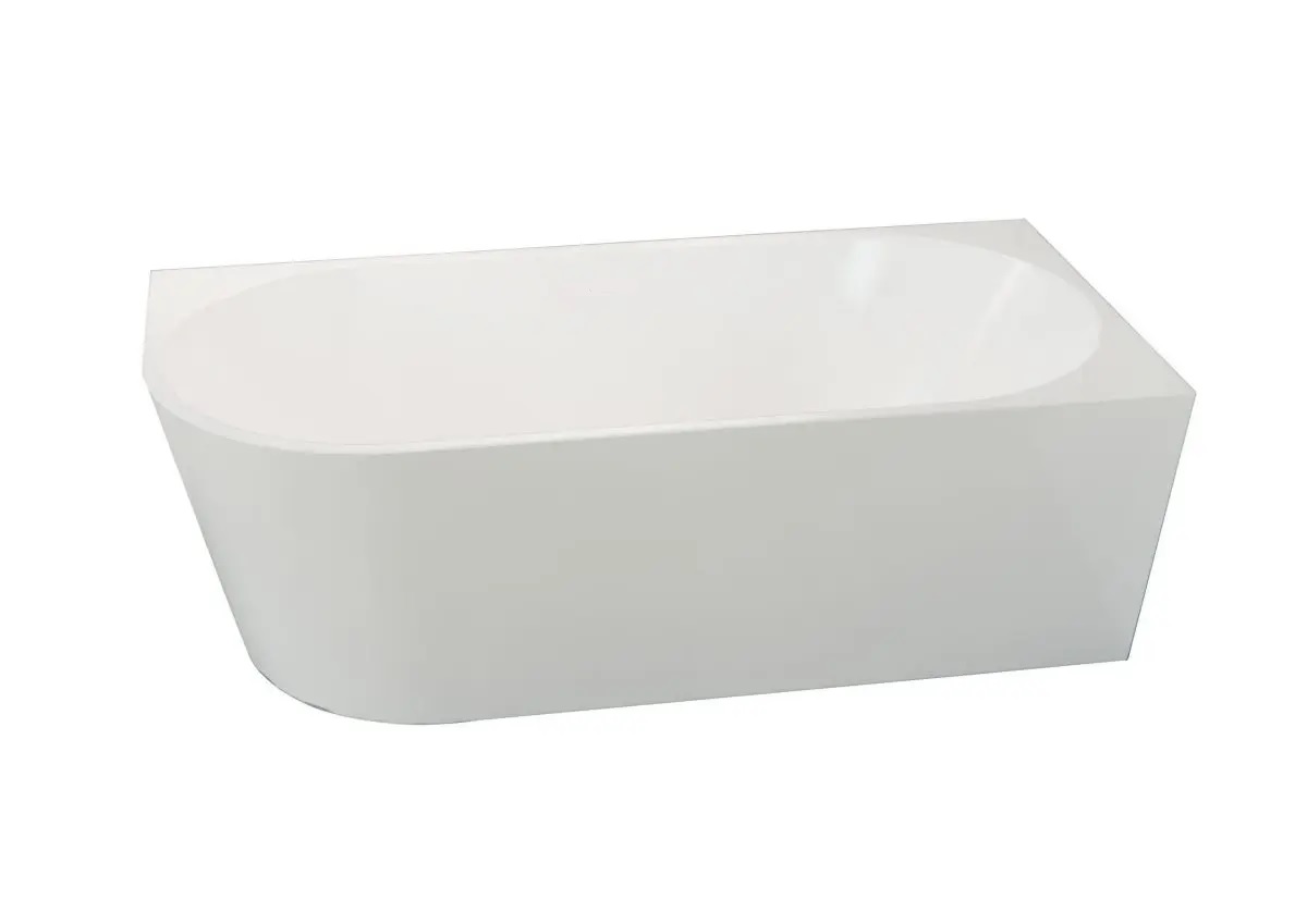Mila 1700mm Round Corner Bath Right | Bathrooms on a Budget