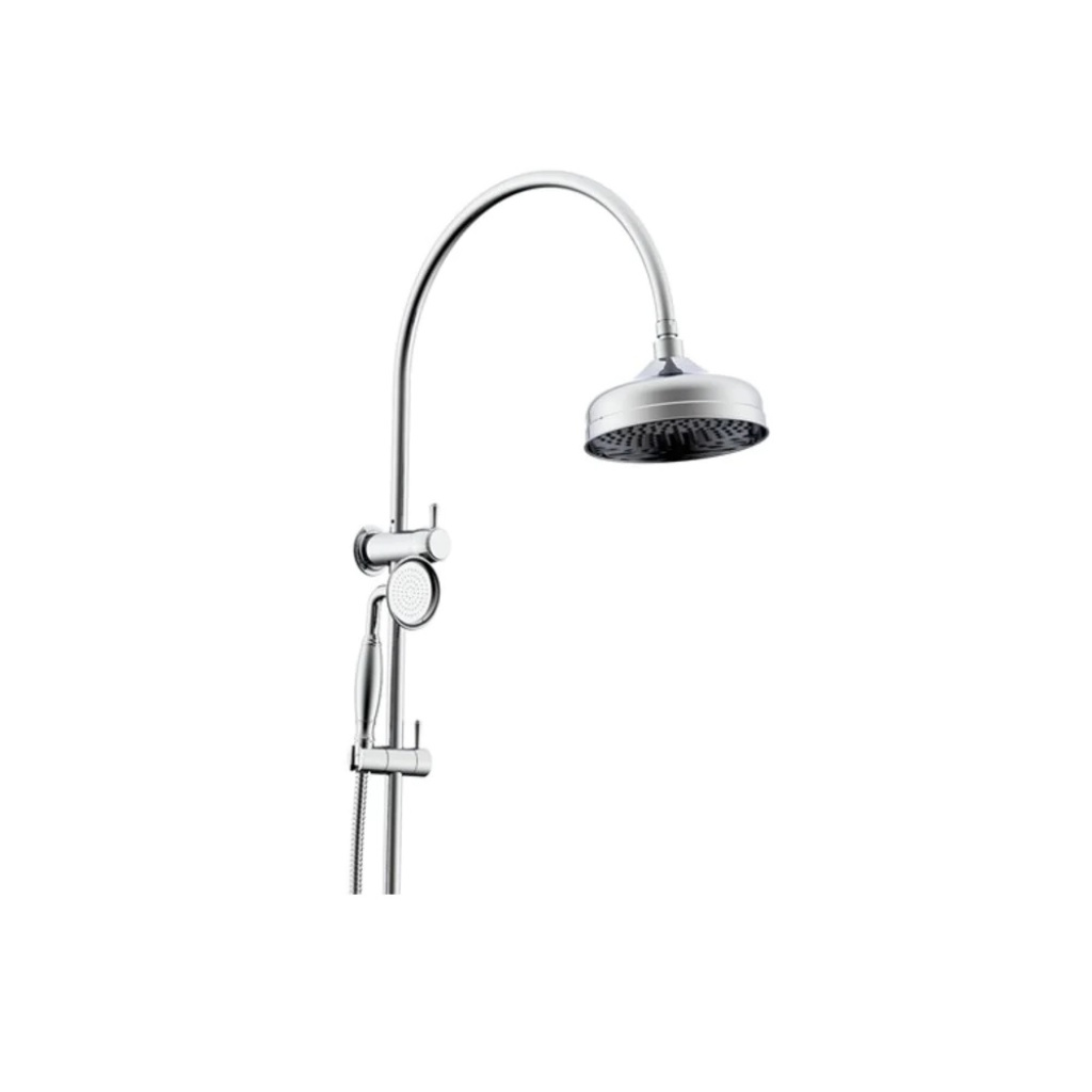 ADP Eternal Gooseneck Twin Shower Set Chrome | Bathrooms on a Budget