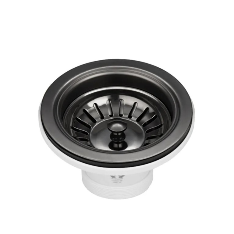 Sink Basket Waste Gun Metal | Bathrooms on a Budget