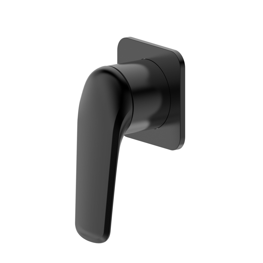 Berlin Square Wall Mixer Matte Black