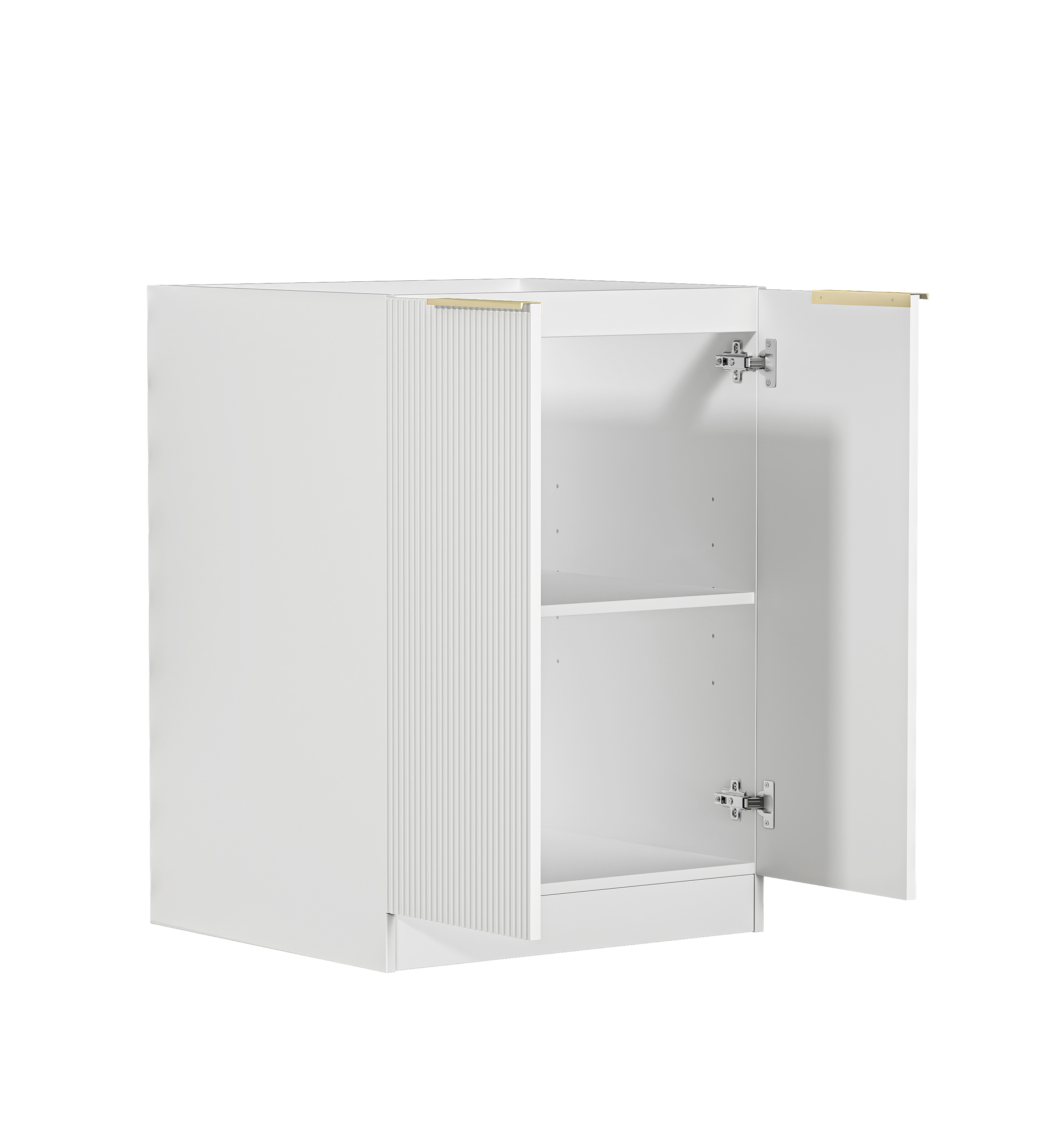Noosa Fluted White 630mm Base Laundry Cabinet | Bathrooms on a Budget