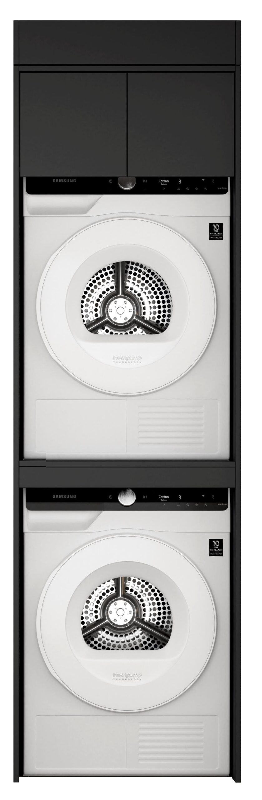 Hampshire Matte Black 2100mm Tall Washing Machine Cabinet | Bathrooms ...