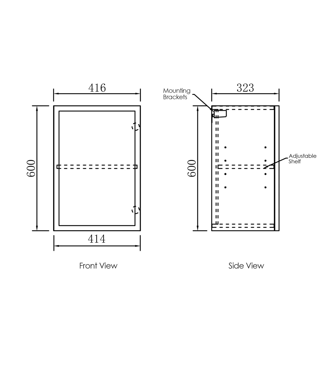 Hampshire Matte White 415mm Wall Laundry Cabinet | Bathrooms on a Budget