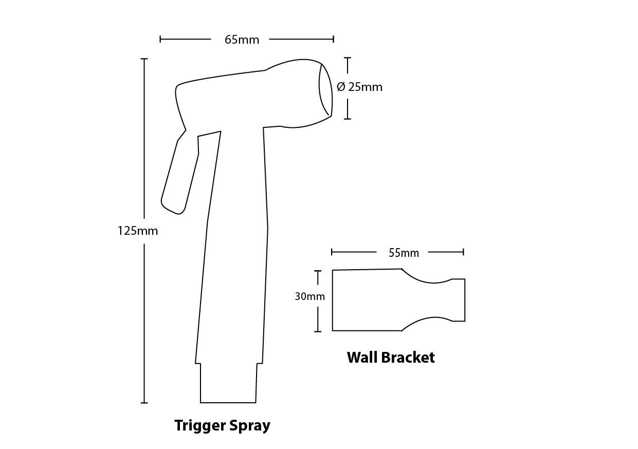 Bidet Trigger Spray Brushed Stainless Steel
