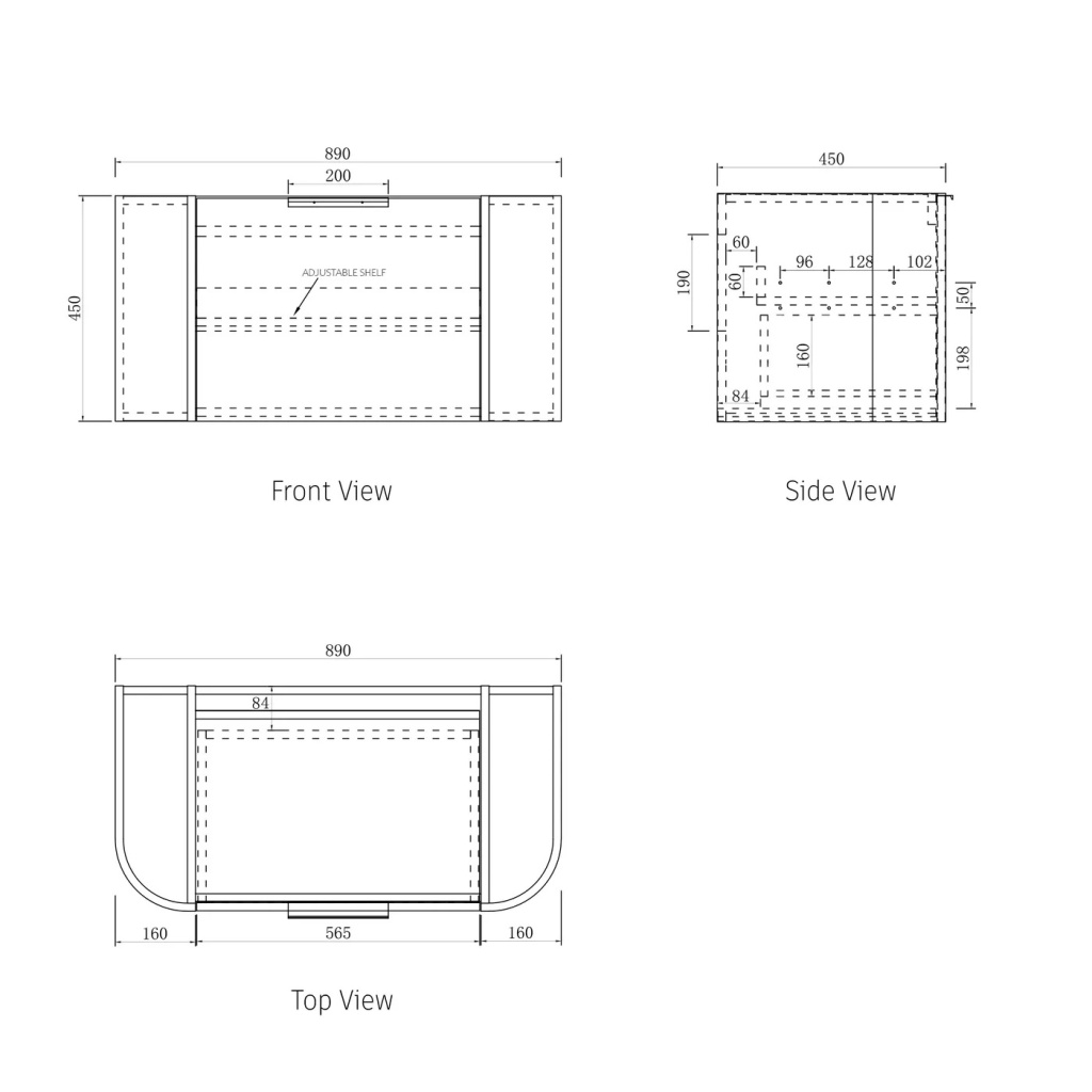 Bondi Woodland 900 Curve Oak Fluted Vanity | Bathrooms on a Budget