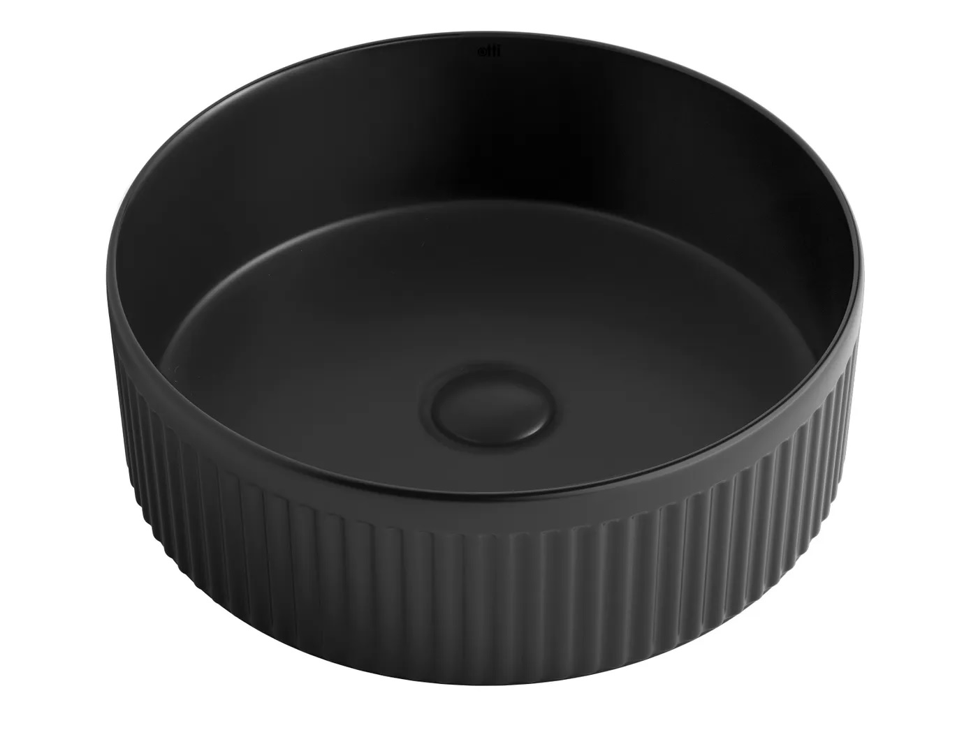 Oxford Round Fluted Basin Matte Black | Bathrooms on a Budget