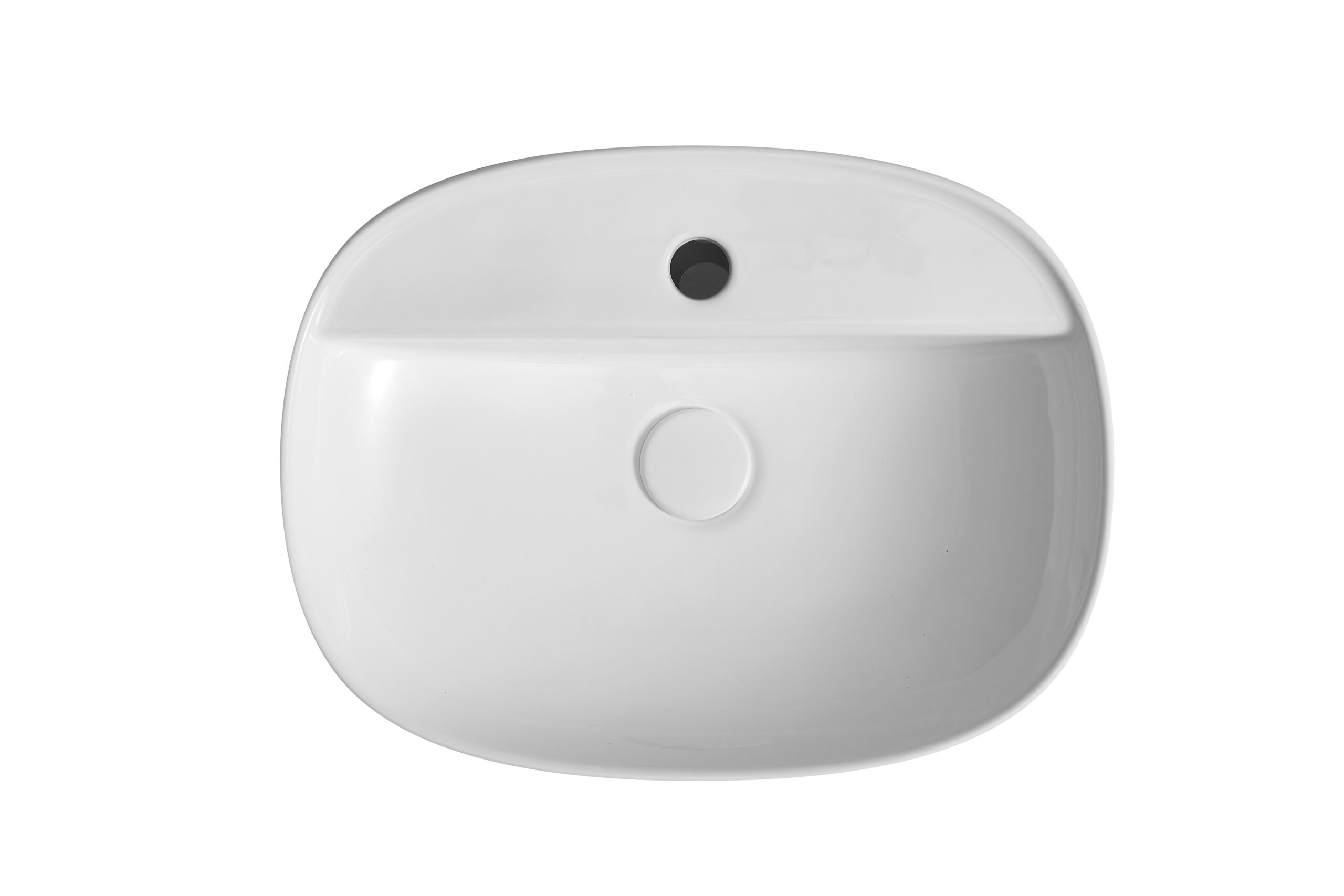 Naga Above Counter Basin with Tap Hole Gloss White | Bathrooms on a Budget