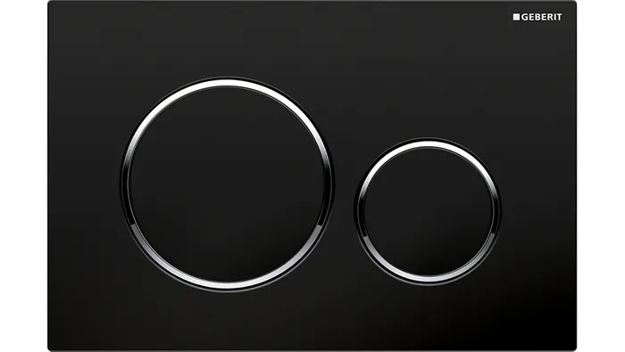 Sigma 20 Dual Flush Round Matte Black With Chrome Trim | Bathrooms on a ...