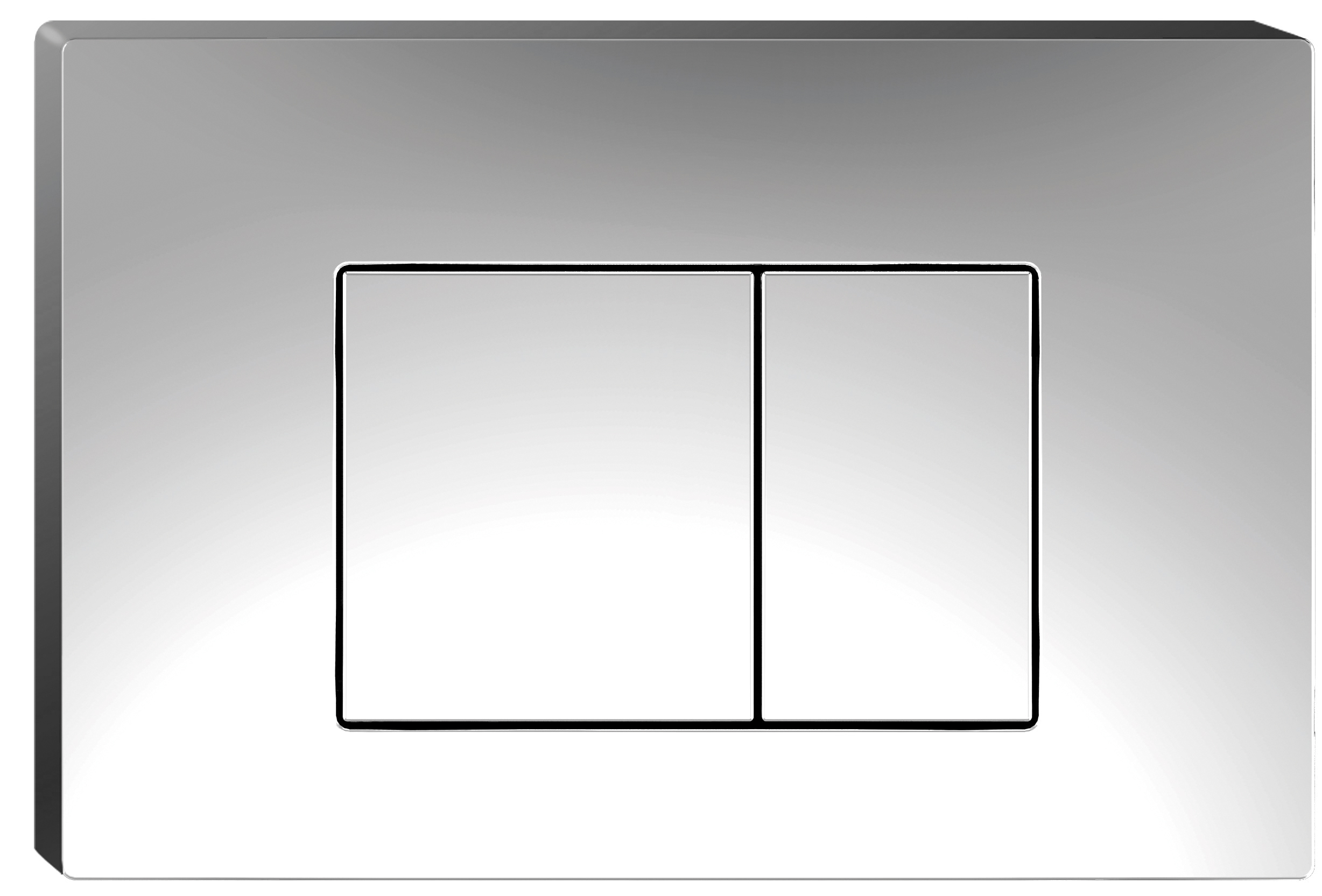 Dual Flush Wall Plate Square Chrome | Bathrooms on a Budget