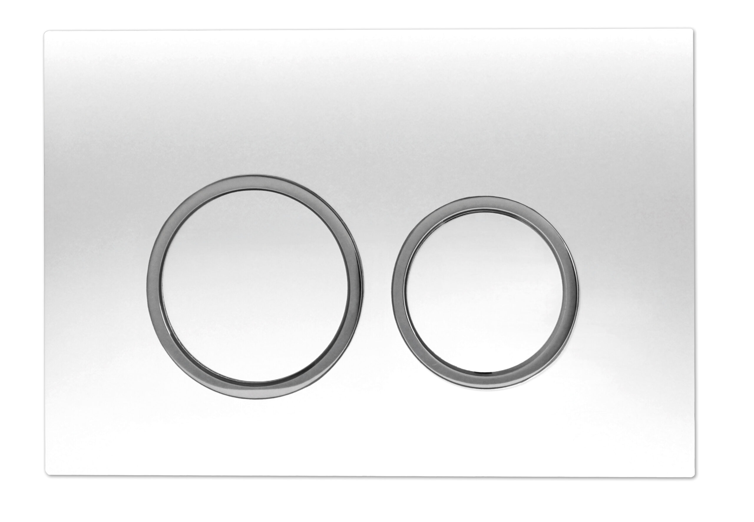 Dual Flush Wall Plate Round Chrome | Bathrooms on a Budget
