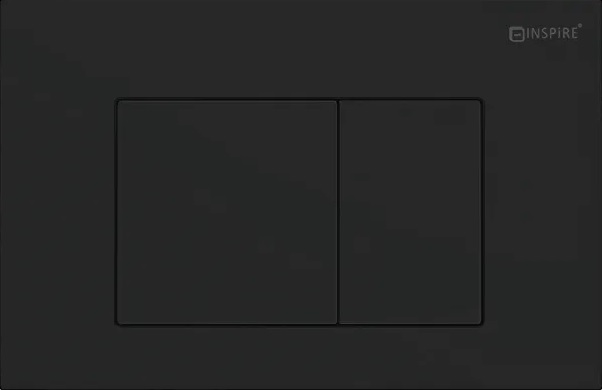 Inspire Dual Flush Plate Square Matte Black IS19B | Bathrooms on a Budget