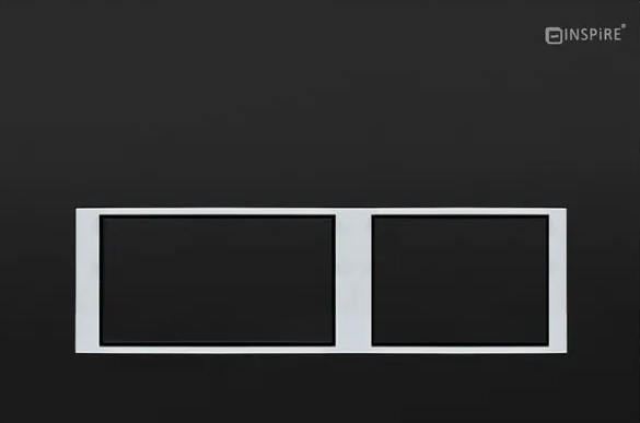 Inspire Dual Flush Plate Square Matte Black IS26 | Bathrooms on a Budget