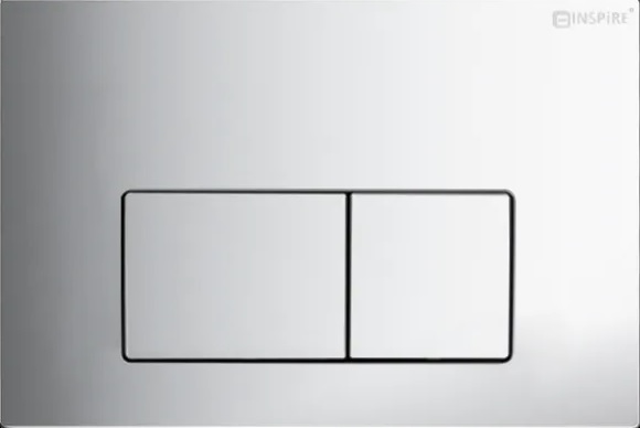 Inspire Dual Flush Plate Curve Square Chrome IS31 | Bathrooms on a Budget