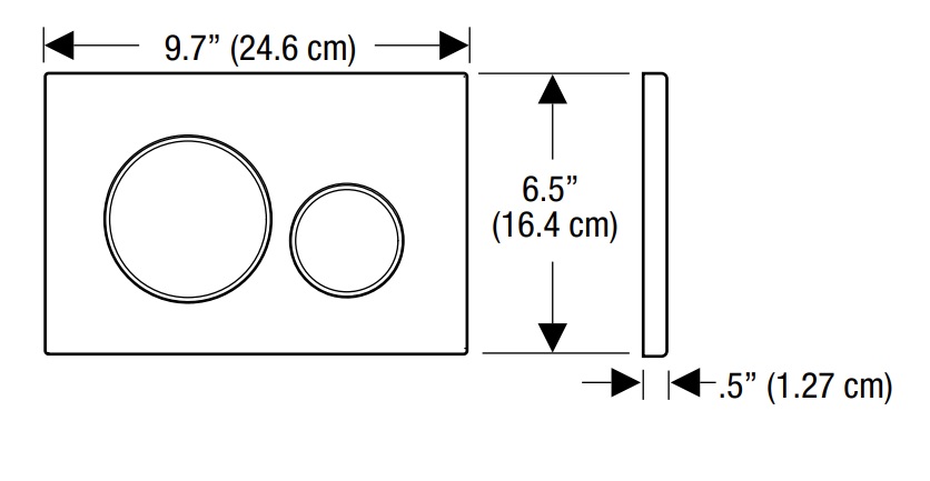 Sigma 20 Dual Flush Round Matte White With Gloss White Trim | Bathrooms ...