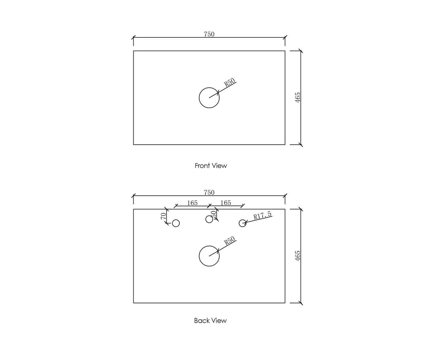 Solid Surface Cloudy Carrara Top 750 | Bathrooms on a Budget