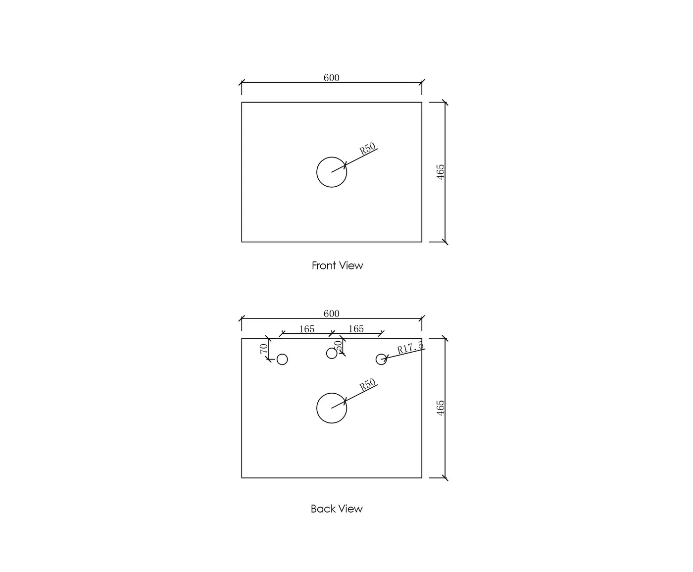 Pure White Quartz Stone Top 600 | Bathrooms on a Budget
