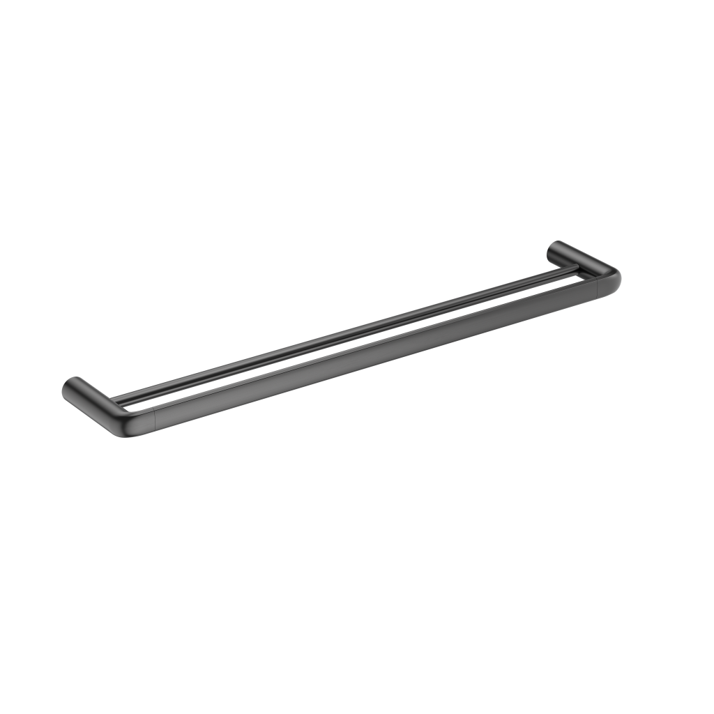 Berlin Double Towel Rail 600mm Brushed Gun Metal