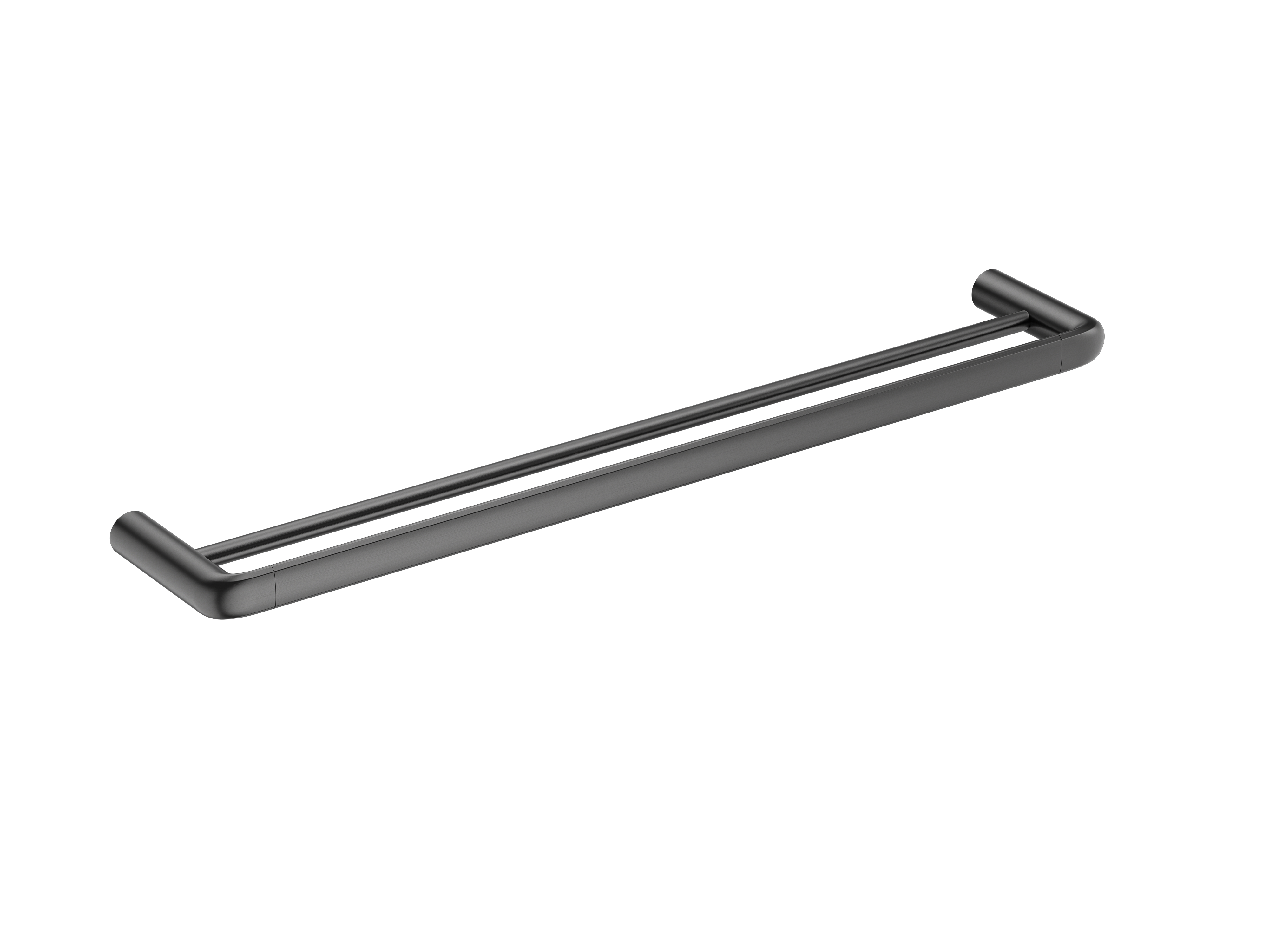 Berlin Double Towel Rail 600mm Brushed Gun Metal