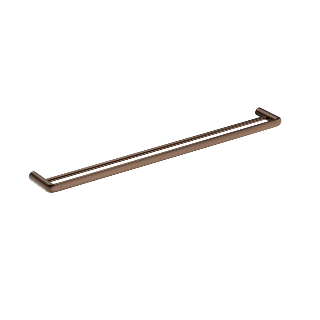 Berlin Double Towel Rail 800mm Brushed Bronze