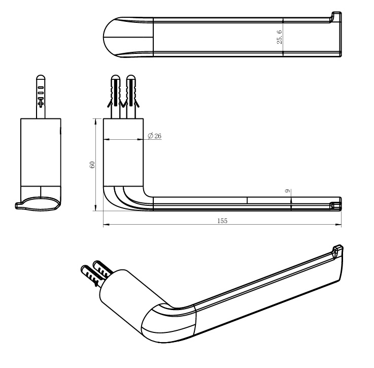 Berlin Toilet Roll Holder Brushed Gold | Bathrooms on a Budget