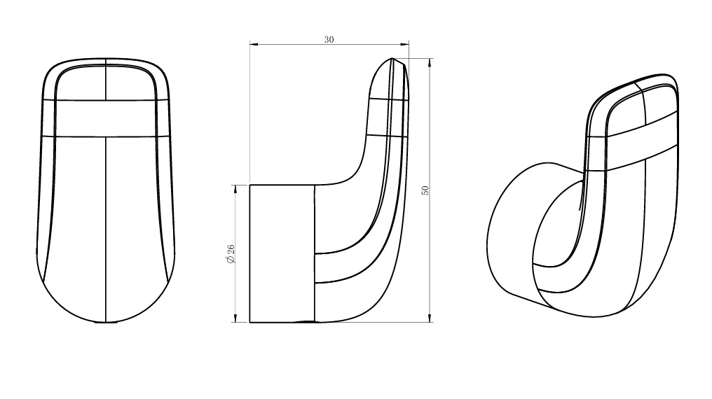 Berlin Robe Hook Brushed Gold | Bathrooms on a Budget