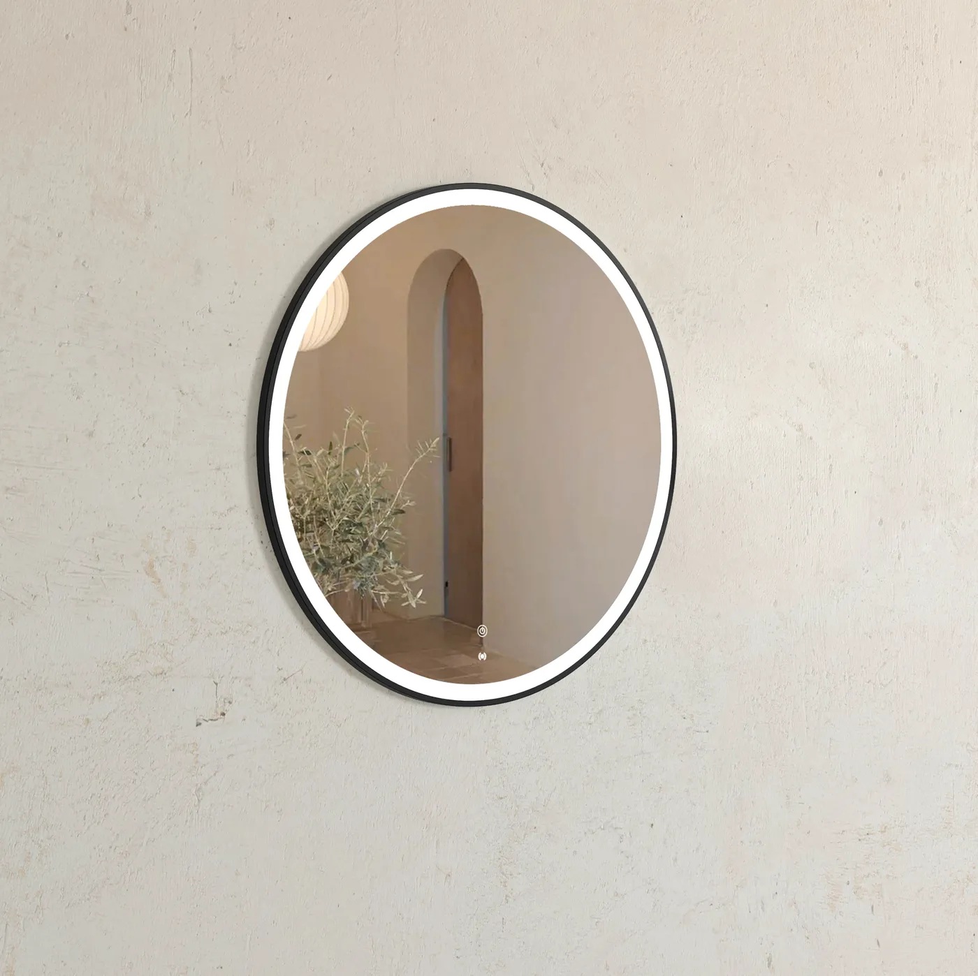 Bondi Black Metal Frame Led Mirror 800 | Bathrooms on a Budget