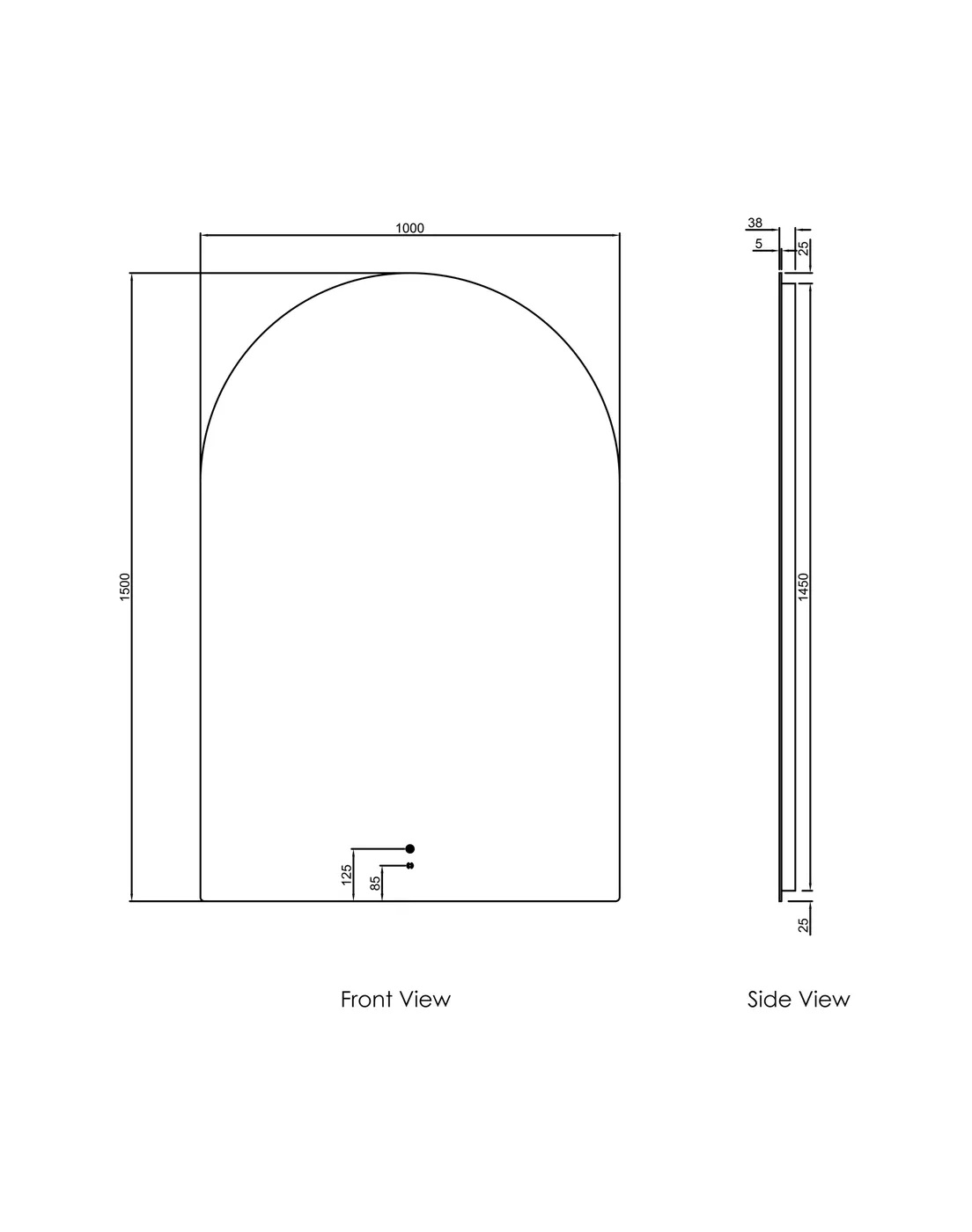 Archie Frameless Led Mirror 1500 x 1000 | Bathrooms on a Budget