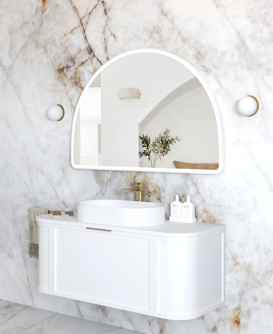 Moonlight Archie White Metal Frame Led Mirror 800 x 1200 | Bathrooms on ...