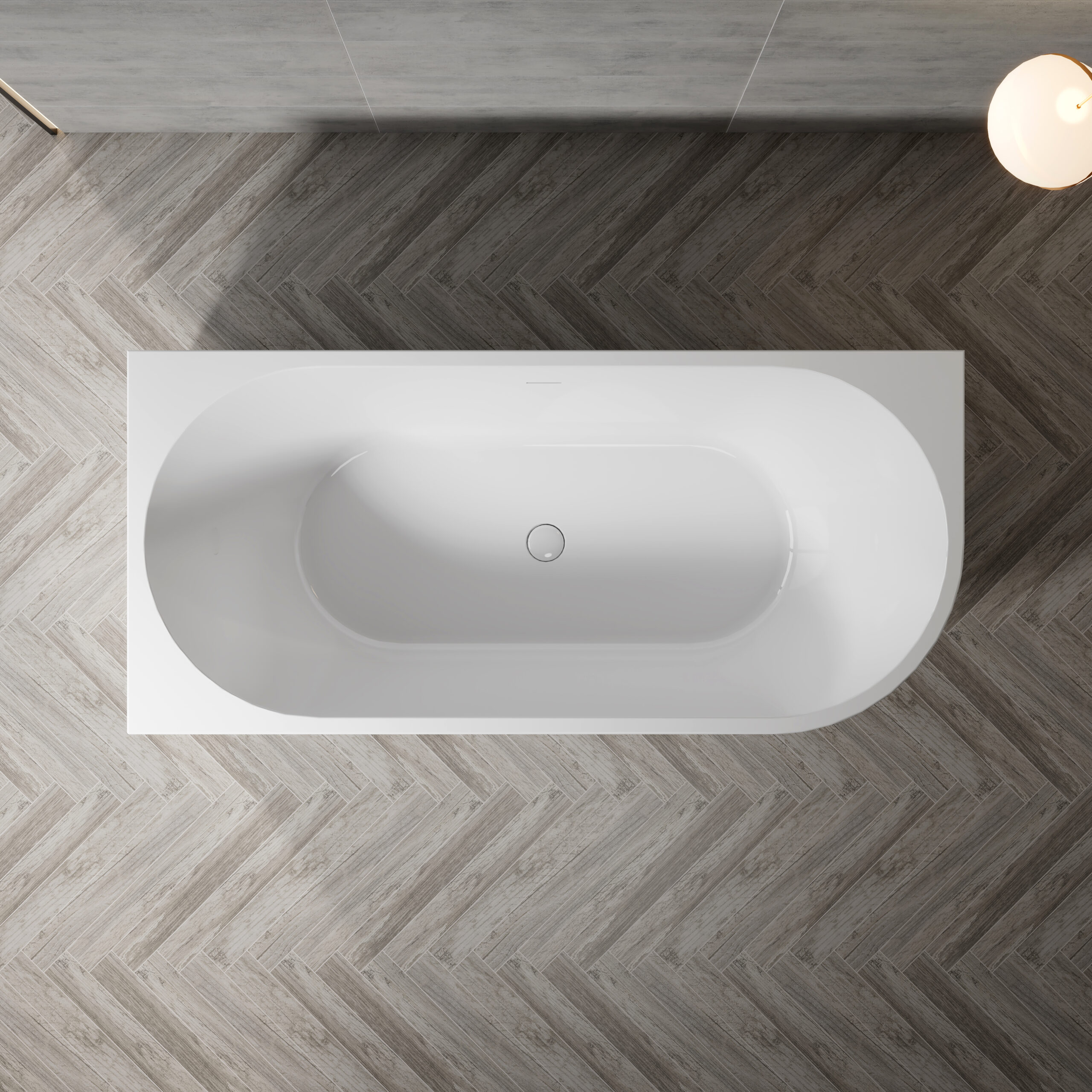 Sarina 1500mm Corner Bath Tub Left