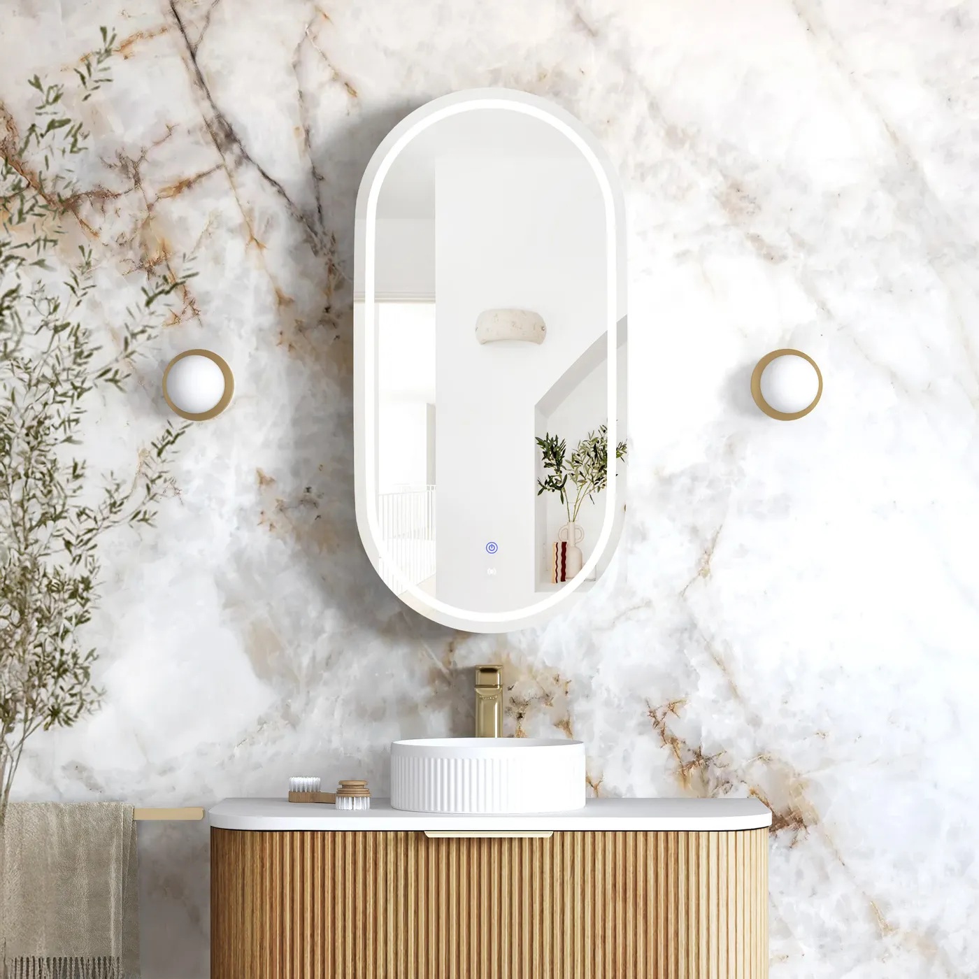 Noosa Led Shaving Cabinet 450 x 900 Woodland Oak Premium Edition ...