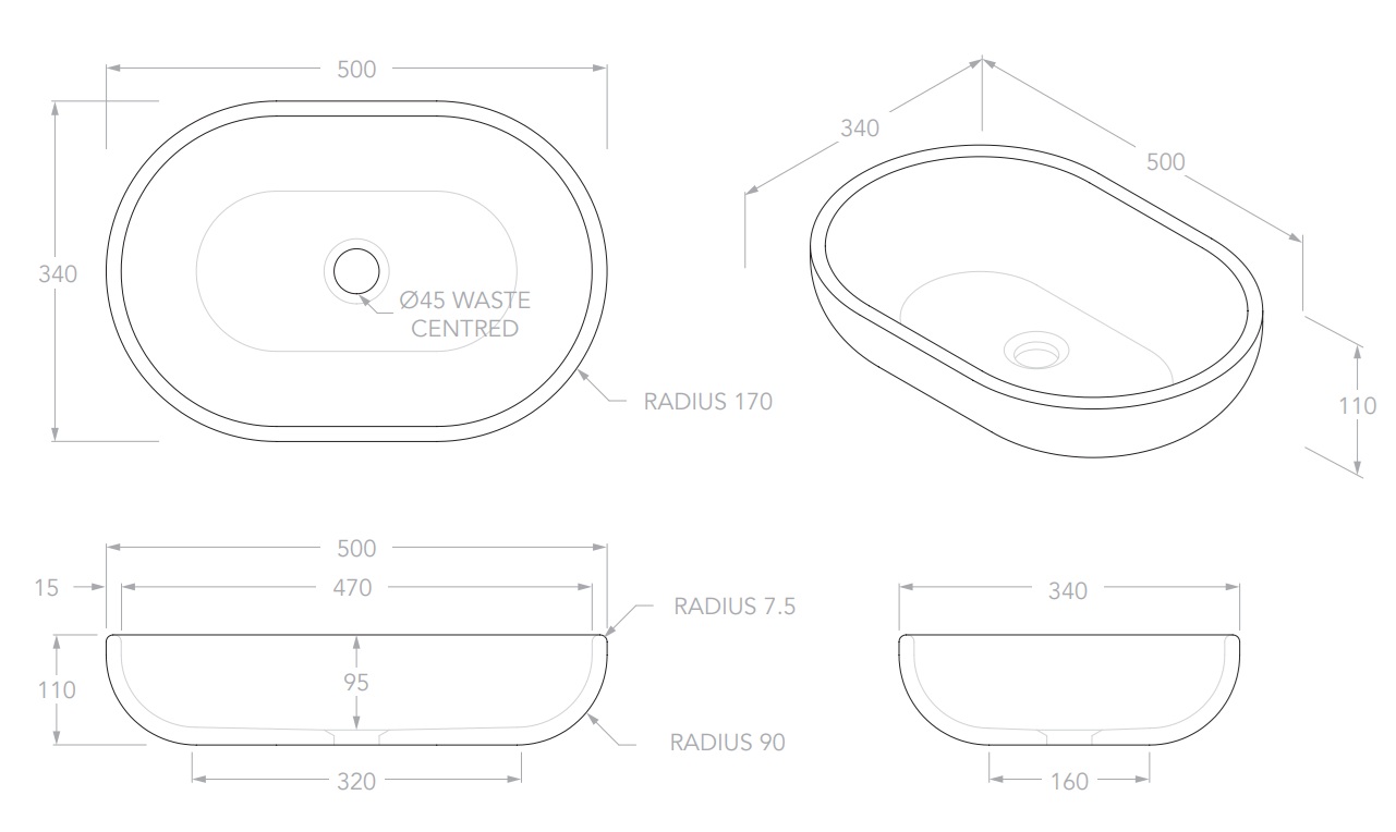 Ollie Natural Stone Above Counter Basin Travertine | Bathrooms on a Budget
